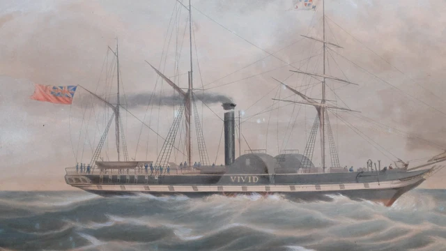 1841 HAND COLOUR Aquatint Print The General Steam Navigation Company ...