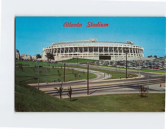 POSTCARD ATLANTA STADIUM "Home of the Braves and the Falcons" Atlanta ...