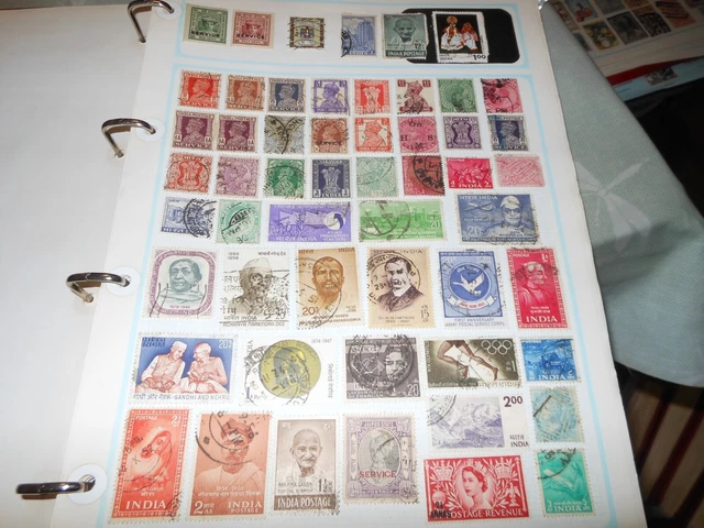 INDIA ALBUM SHEET of pre 1975 stamps 4 £3.00 - PicClick UK