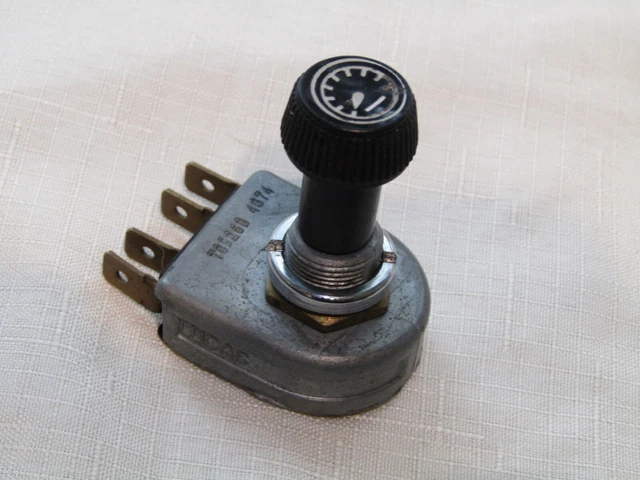CLASSIC LUCAS PANEL LIGHT RHEOSTAT SWITCH FITS MGB GT Triumph Jaguar ...