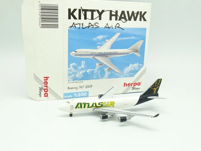 HERPA AEREO AIRLINES 1/500 - Boeing 747 Atlas Aria EUR 49,22 - PicClick IT