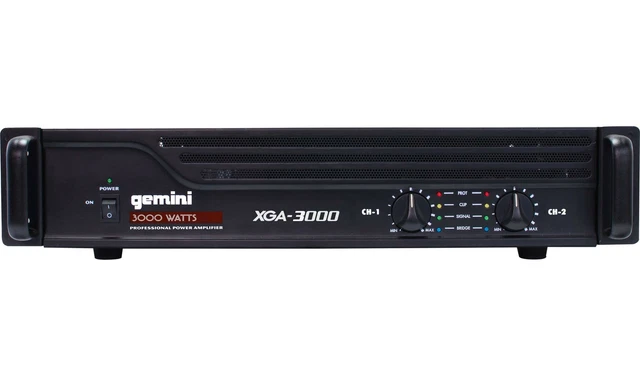 GEMINI XGA-3000 - PA DJ Power Amplifier - 3000W Peak - 400W RMS £142.38 ...