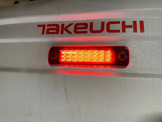 RED BONNET LED Light Will Fit: Takeuchi Digger Or Excavator TB135 £35. ...