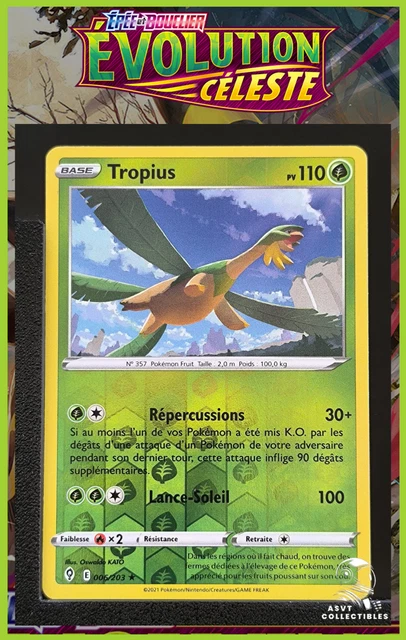 CARTE POKÉMON TROPIUS 006/203 Rare Reverse EB7 Evolution Céleste FR EUR ...
