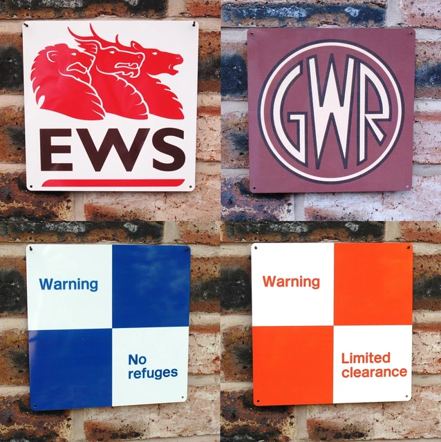 METAL RAILWAY WALL Signs | British Rail | GWR | EWS | Train Gift ...