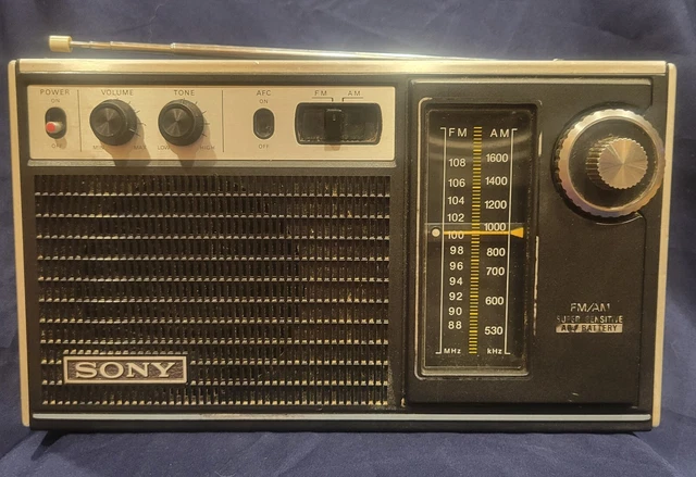 VINTAGE TFM-7250W SONY AM/FM Portable Radio Super - No Handle Tested ...