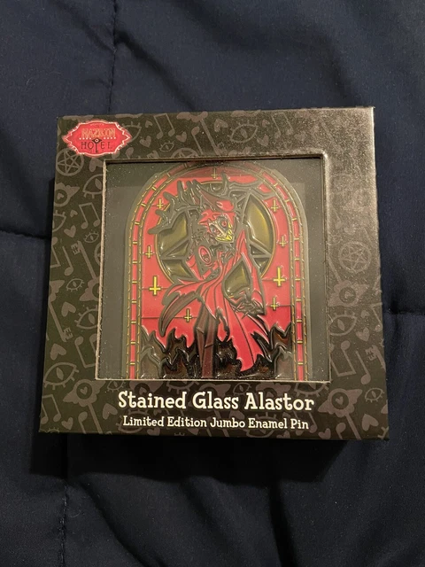 Hazbin Hotel Alastor Jumbo Stained Glass Enamel Pin Vivziepop £557 33
