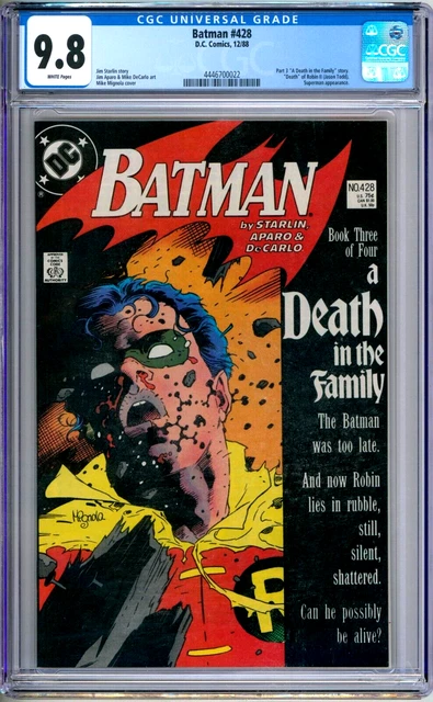 BATMAN 428 CGC classé 9,8 neuf dans sa boîte/mt Death In The Family DC ...