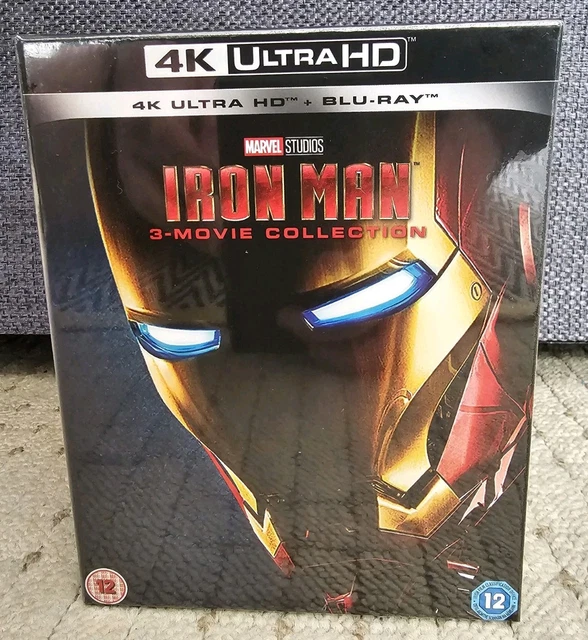 IRON MAN 3-MOVIE Collection (4K UHD Blu-ray, 2019) Iron Man 1, 2 & 3 ...