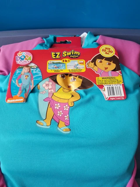 NEW BUT WITH Stains Dora The Explorer EZ Swim Float Suit 35 - 50 Pounds ...