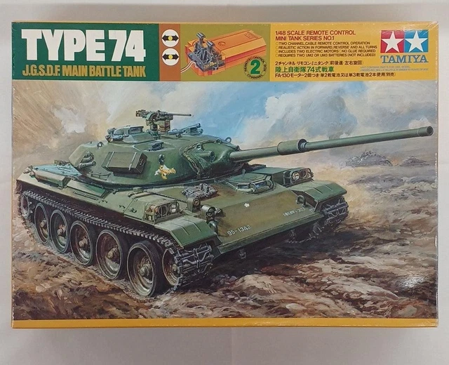JAPAN GROUND SELF Defense Force Model Type 74 Tank (telecomando) TAMIYA ...