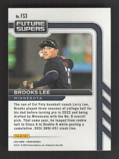 BROOKS LEE 2023 Panini Prizm Baseball Future Stars Minnesota Twins #FS3 ...