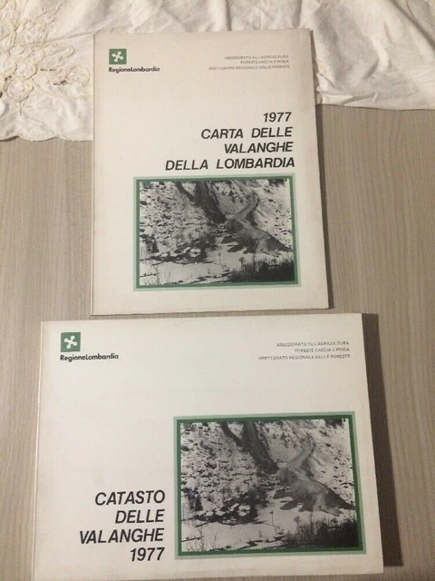 CATASTO E CARTA Delle Valanghe Della Lombardia Anno 1977 $50.08 ...