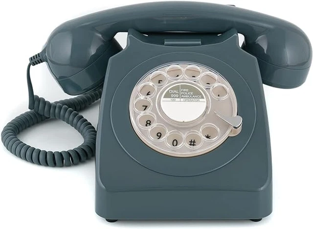GPO 746 ROTARY 1970'S-Style Retro Landline Telephone - Grey £35.00 ...