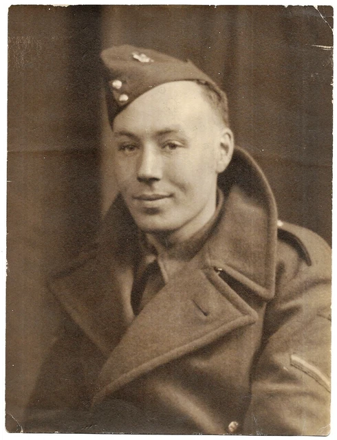 WW2 MATTE PHOTO Handsome Soldier Lance Corporal Studio Military ...