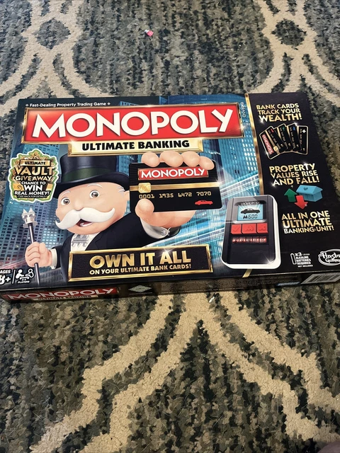 HASBRO MONOPOLY ULTIMATE Banking Board Game with Electronic Bank Card ...