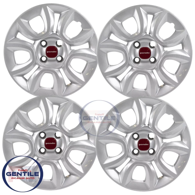 FIAT PANDA 312 Set 4 Coupes Roue 15 Enjoliveurs Boulons Couverture Roue ...