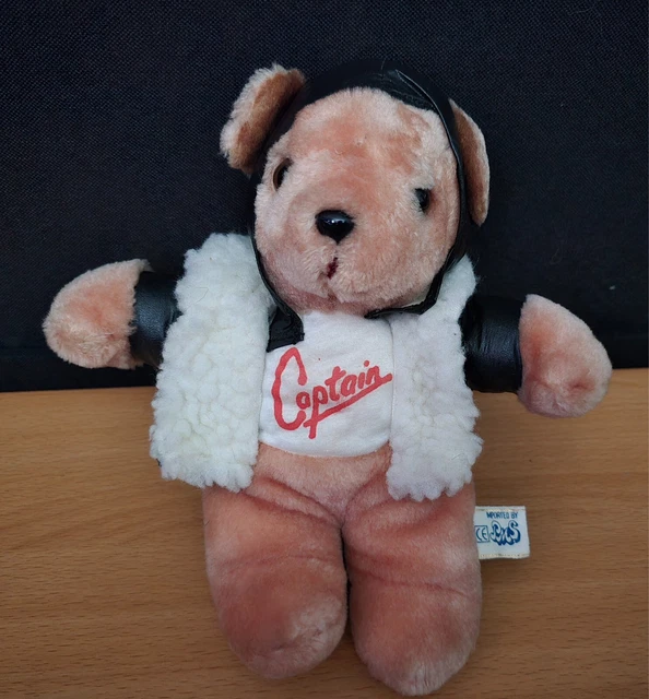 VINTAGE PMS TEDDY Bear Pilot The Captain Soft Toy Plush £5.92 - PicClick UK