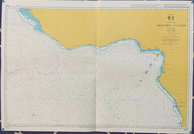 AMIRAUTÉ 4209 ATLANTIQUE Océan Freetown Pour Luanda Carte Chart ...