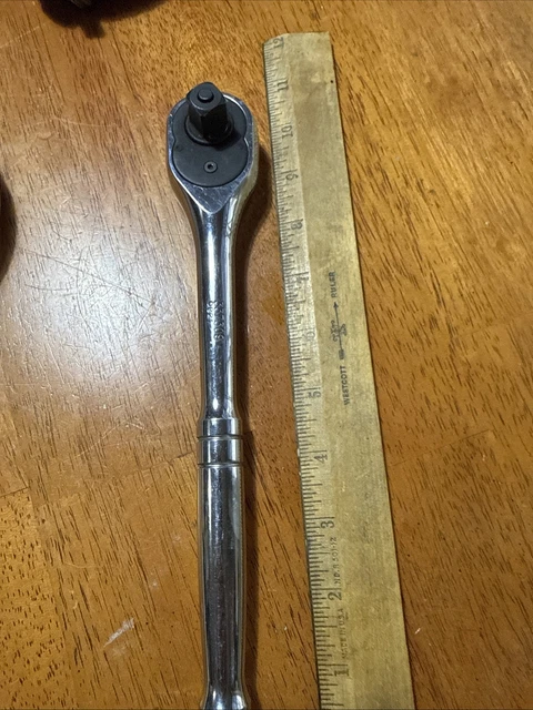 KOBALT 1/2& DRIVE Quick Release Ratchet Socket Wrench Chrome #337309 ...