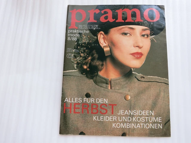 DDR PRAMO PRAKTISCHE Mode Schnittmuster 8/1988 - Herbst Jeans Kleid ...