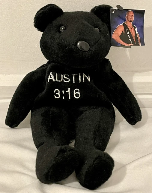 STONE COLD STEVE Austin 3:16 WWF Attitude Plush Beanie Bear - New with ...