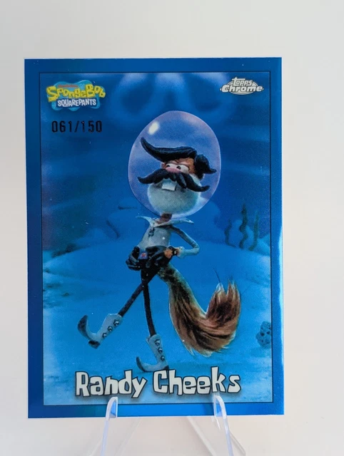 2025 TOPPS CHROME Spongebob Randy Cheeks Blue Refractor #112 /150 $52. ...