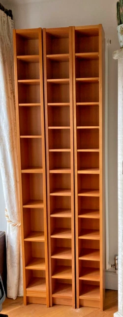 IKEA CD/DVD STORAGE unit rack tower Oak style veneer £12.00 - PicClick UK