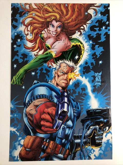 MINI AFFICHE CROSSOVER bande dessinée Cable Vs ElectroCute Thibert ...