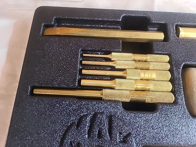 MAC TOOLS 15-PC. Brass Punch, Chisel, and Hammer Set SBPCH15 Used $403. ...