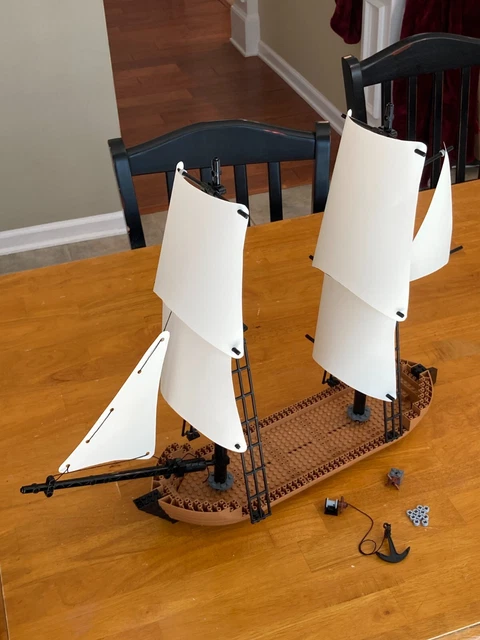 BUILD-YOUR-OWN PIRATE SHIP Kit : Sails, Mast, Hull, Rigging, Anchor ...