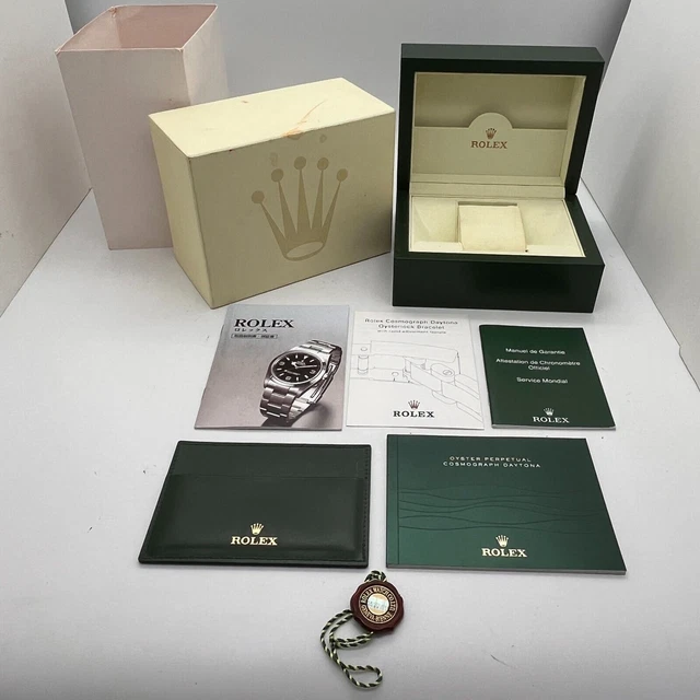 ROLEX GENUINE DAYTONA watch box case 39137.71 Booklet Card case Tag ...