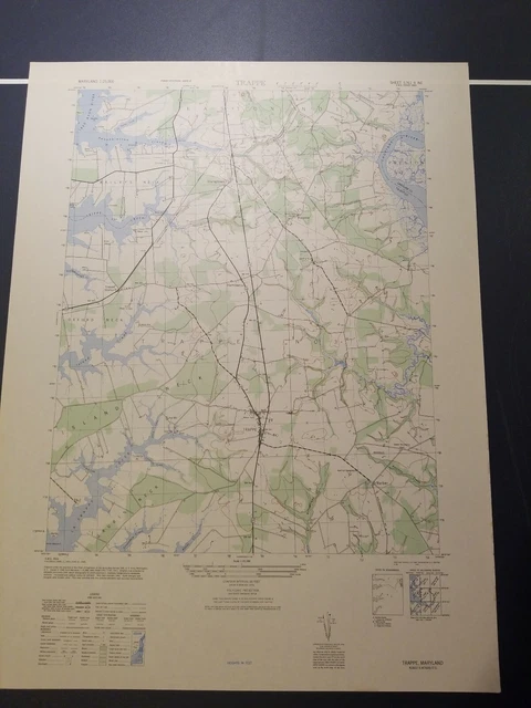 1940'S ARMY TOPOGRAPHIC map Trappe Maryland -Sheet 5761 II NE £23.55 ...