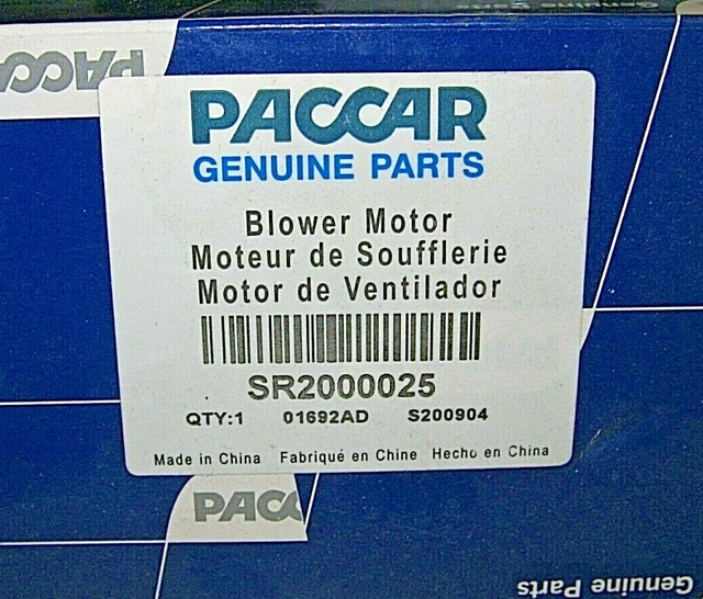 ~NEW GENUINE PACCAR Part ~ Oem ~ Hvac Blower Motor Assembly