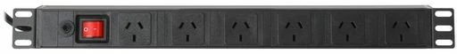 RACK MOUNT PDU 19" Power board 6 Way GPO 1RU Strip Rail - Premium Model ...