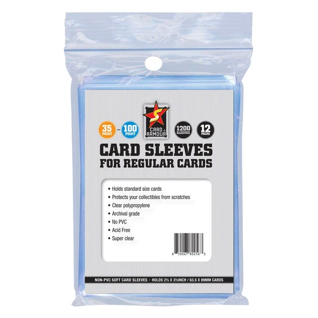 CARD ARMOUR® CLEAR Sleeves (1200 pack) for Standard Trading Cards $19. ...