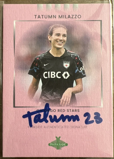 TATUMN MILAZZO 2022 Parkside NWSL Paramount ROSE PARALLÈLE AUTO 77/100 ...