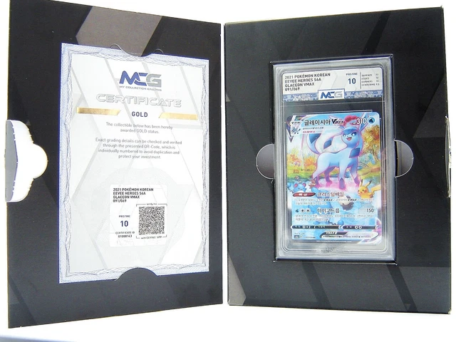 POKEMON KARTE MCG 10 Pristine Glaceon Vmax Glaziola Alt Art 091/069 ...