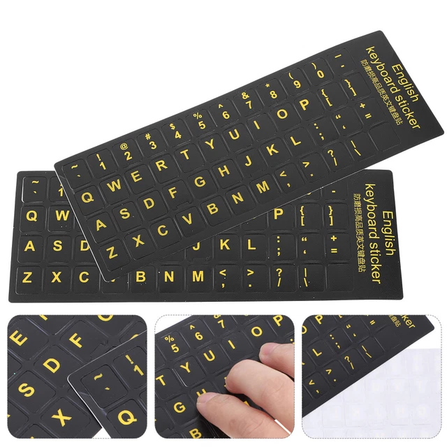 2 SHEETS LAPTOP Sticker Mechanical Keyboard Universal English Stickers ...