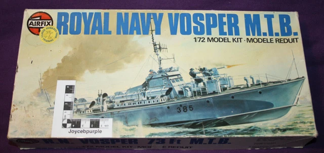 AIRFIX ROYAL NAVY Vosper 73ft MTB 1:72 scale model ship kit 05280 -9. £ ...
