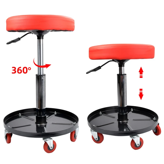 WERKSTATT ROLLSITZ 150 kg Werkstatthocker Arbeitshocker mit Ablage für Werkzeug EUR 37,00 ...