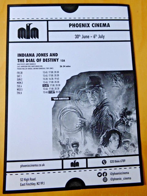 INDIANA JONES AND THE SPEAR OF DESTINY original London cinema flyer ...