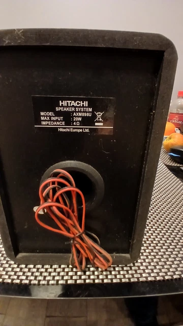 1 X HITACHI AXM898U Black 20-Watt 4-Ohm Hi-Fi Speaker £8.00 - PicClick UK