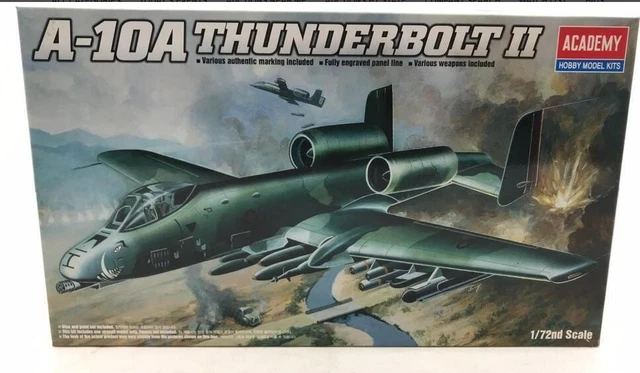 A-10A THUNDERBOLT II Model Kit 1/72 Scale Academy Brand Model 1652 $13. ...