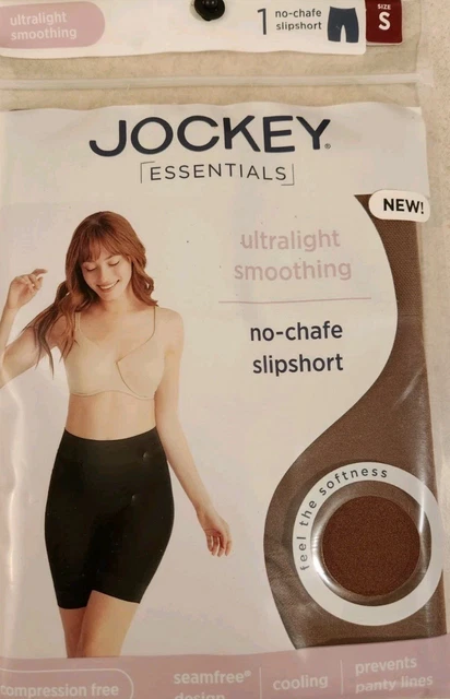 JOCKEY ESSENTIALS WOMENS SMALL No Chafe Slipshort BROWN Smoothing £8.89 ...