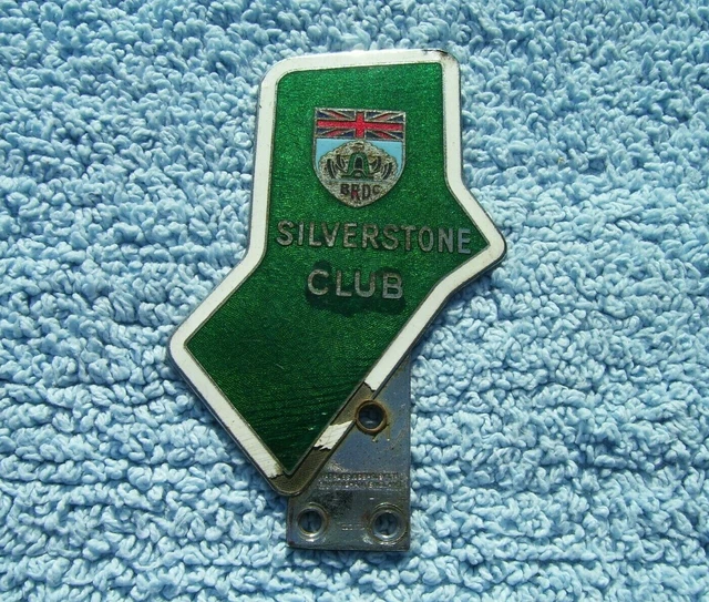 VINTAGE 1960S BRDC SILVERSTONE CLUB CAR BADGE -BRITISH MOTOR RACING DRIVERS RARE £112.00 ...