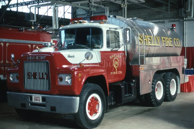 FIRE APPARATUS SLIDE- Shelly PA Fire Company Mack R Tanker 56-2 $5.00 ...