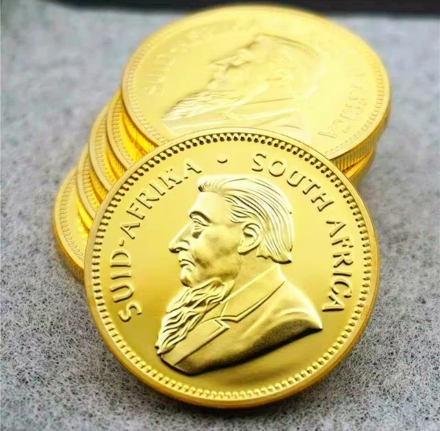 SOUTH AFRICAN KRUGERRAND Gold Coin. Cosplay Prop '1oz Fine Gold' $29.95 ...