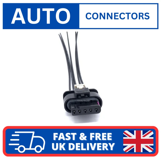 5 PIN MAF Wiring Connector Plug 4F0973705 Mass Air Flow Sensor Fits VW ...