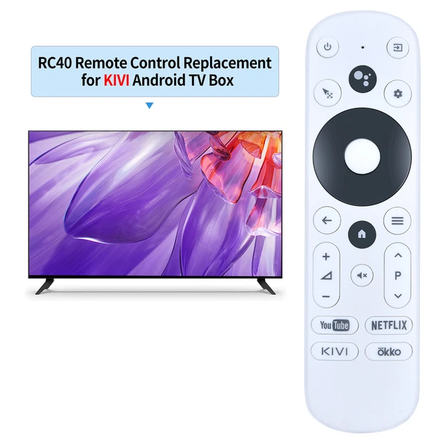 RC40 REPLACEMENT VOICE Remote Control For KIVI TV With okko EUR 28,46 ...